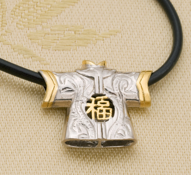 Silver Mandarin Shirt Pendant | Chinese Accessories | Jewelry | Silver ...