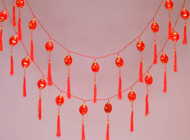 24 Miniature Chinese Palace Lantern String Lights | Arts & Crafts ...