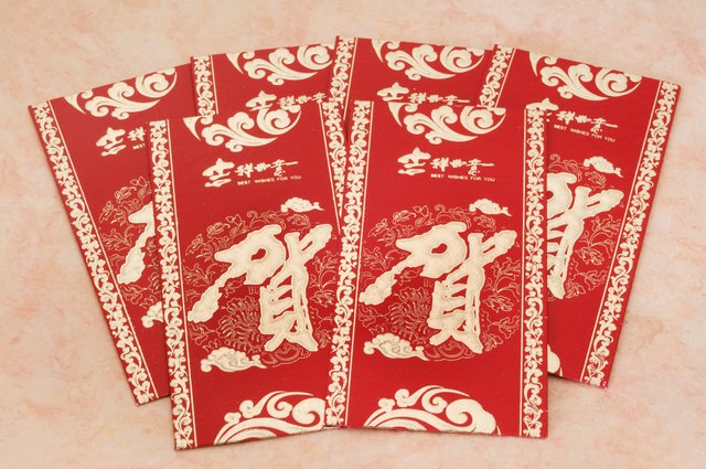 6 Chinese Character Red Envelopes Arts Crafts Chinese New Year 