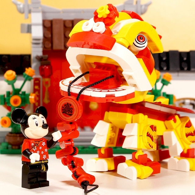 Lego compatible Dragon And Lion Dance And New Year Market Toys Lego compatible Dragon And Lion Dance And New Year Market Toys