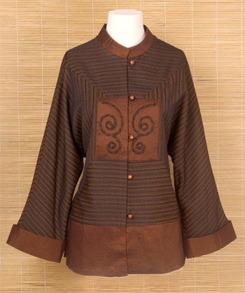 Striped Mandarin Jacket | Chinese Apparel | Women | Shirts & Jackets